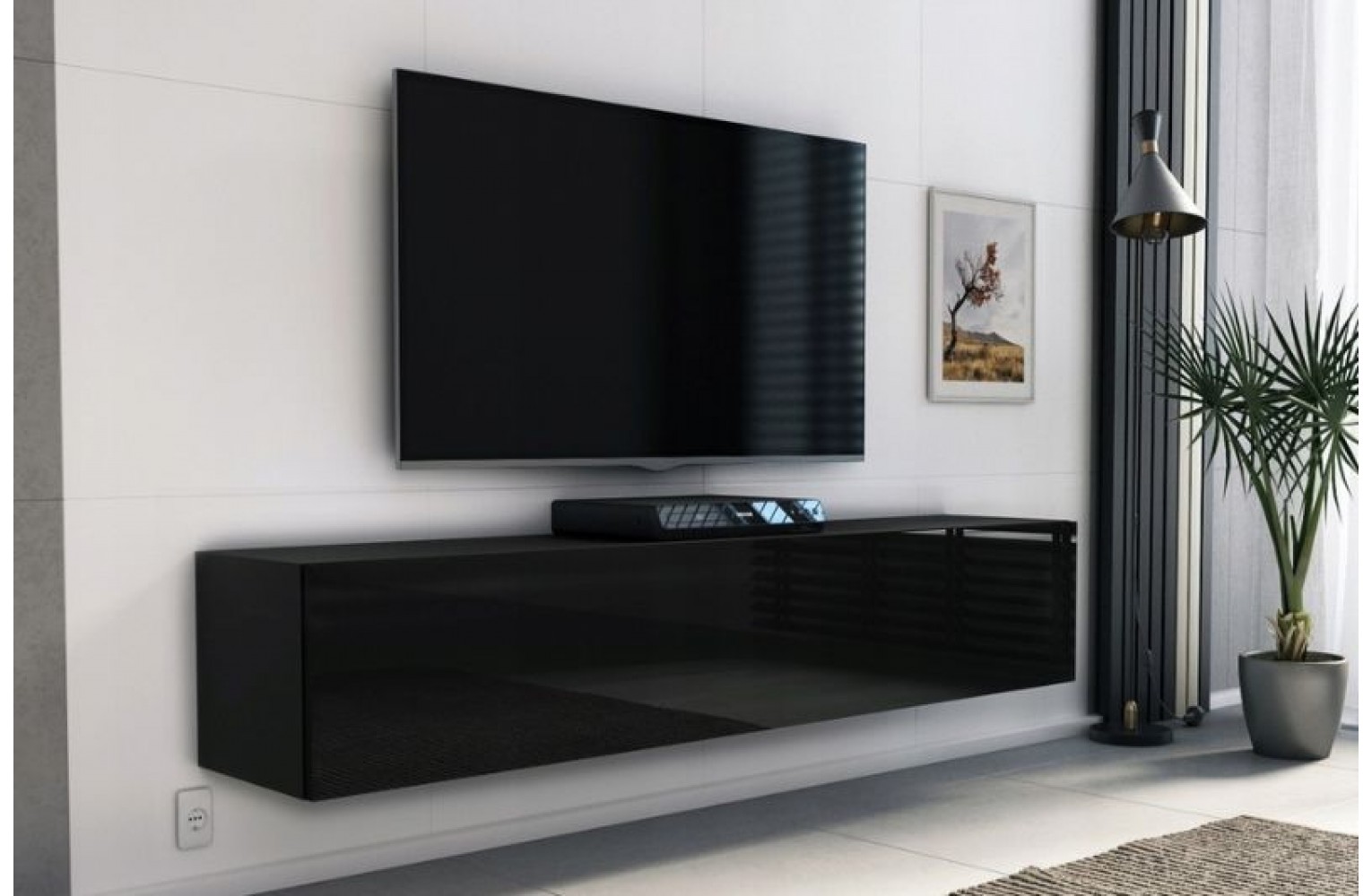 Έπιπλο TV MODUL 160 μαύρο κρεμαστό